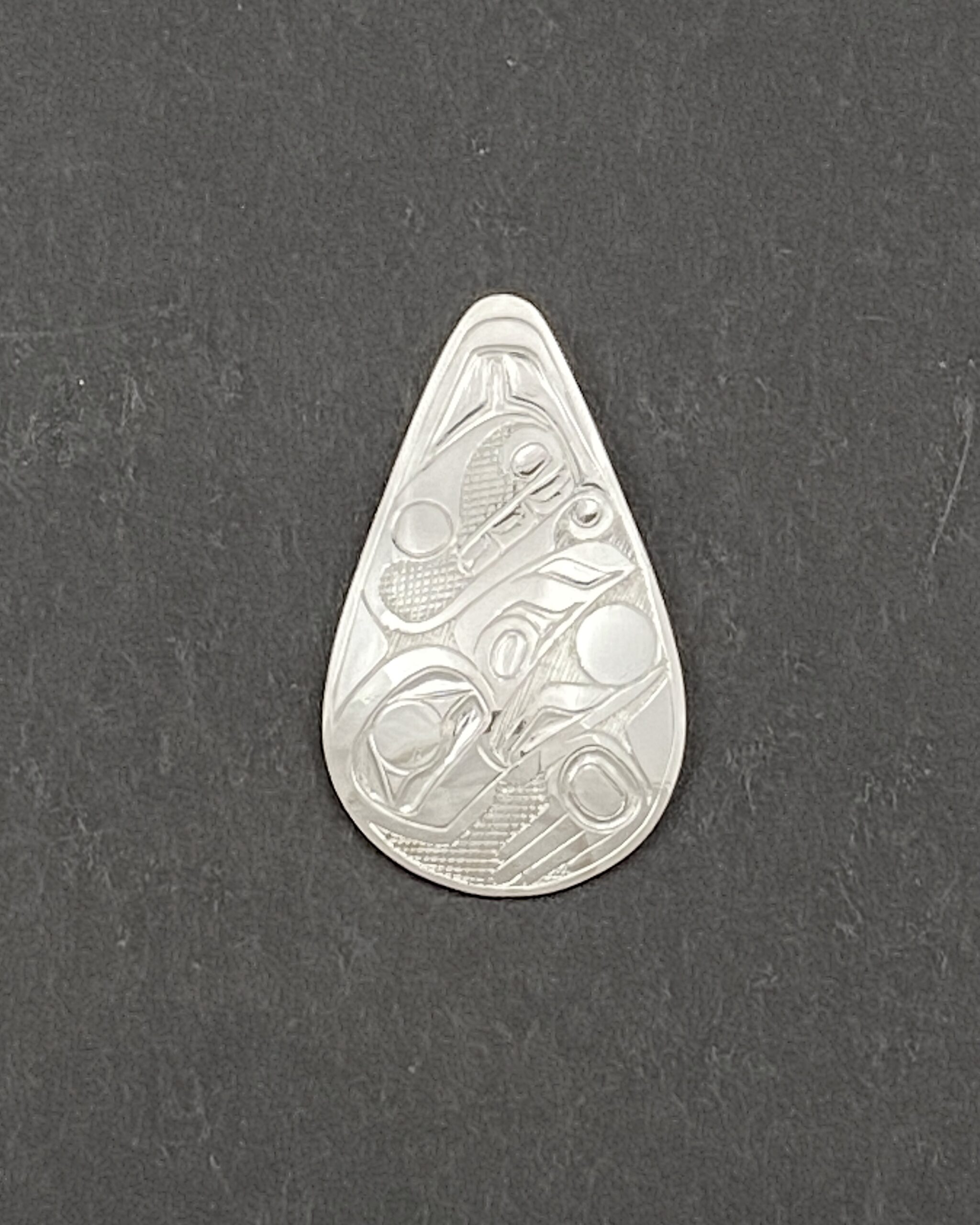 product-RBSTRP3-silver-teardrop-raven-pendant-burgess • Spirit Gallery