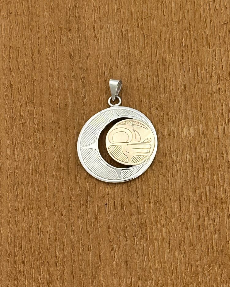 Silver & Gold Moon Pendant • Spirit Gallery